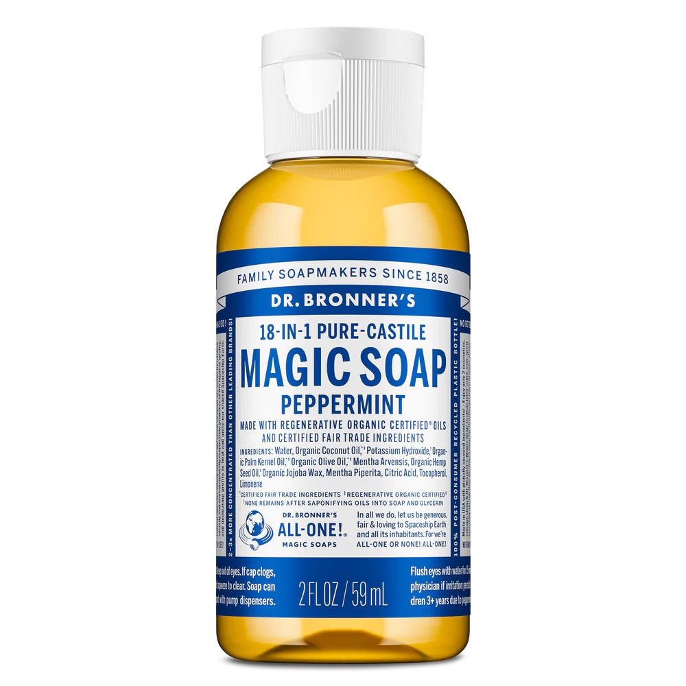 Dr Bronners Liquid Soap Peppermint 59ml | ComplEat Wellness